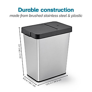 Polder 6-Gallon Waste Bin with Removable Lid