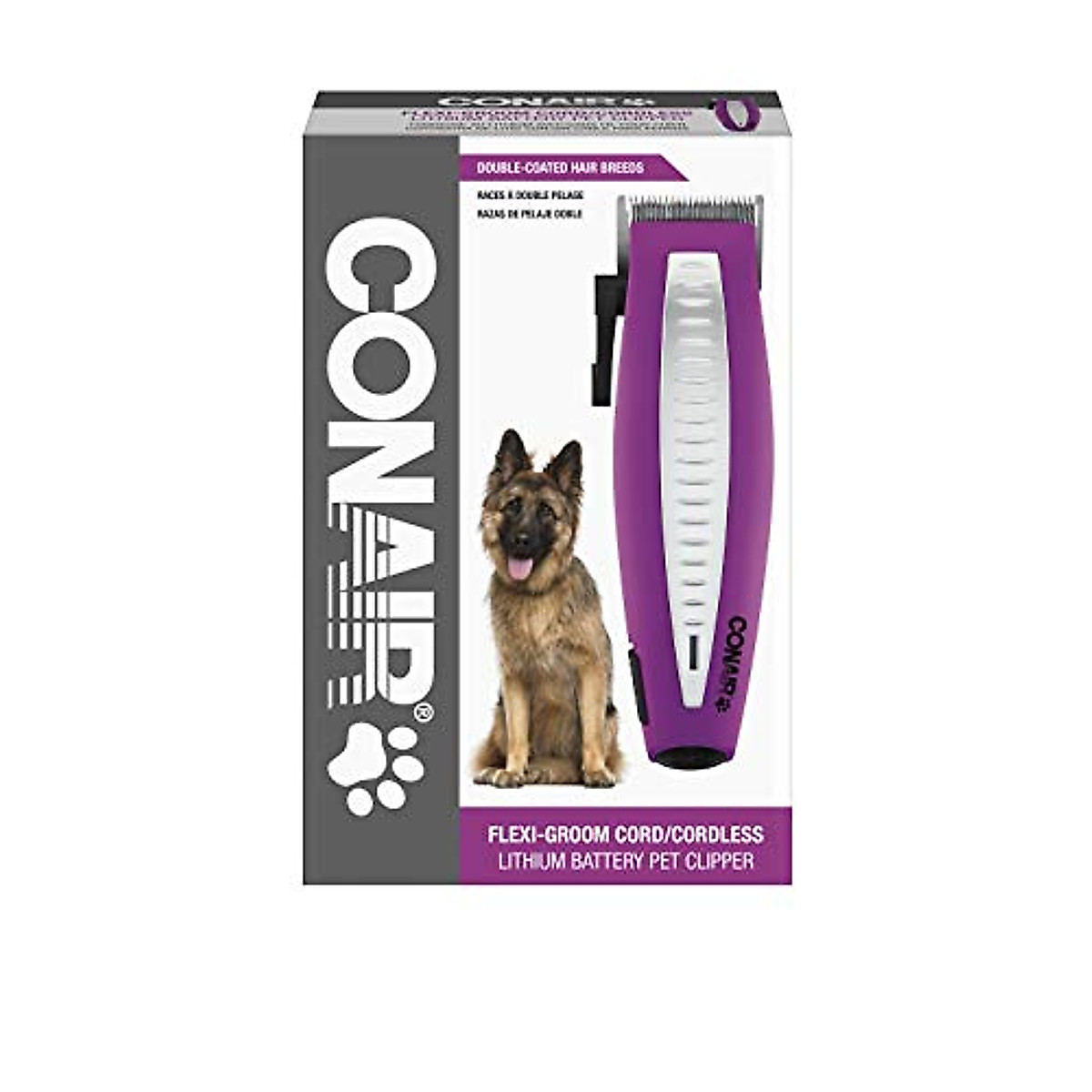 Conair Cord/Cordless Lithium Battery Clipper, Purple, Model Number: PS100TP
