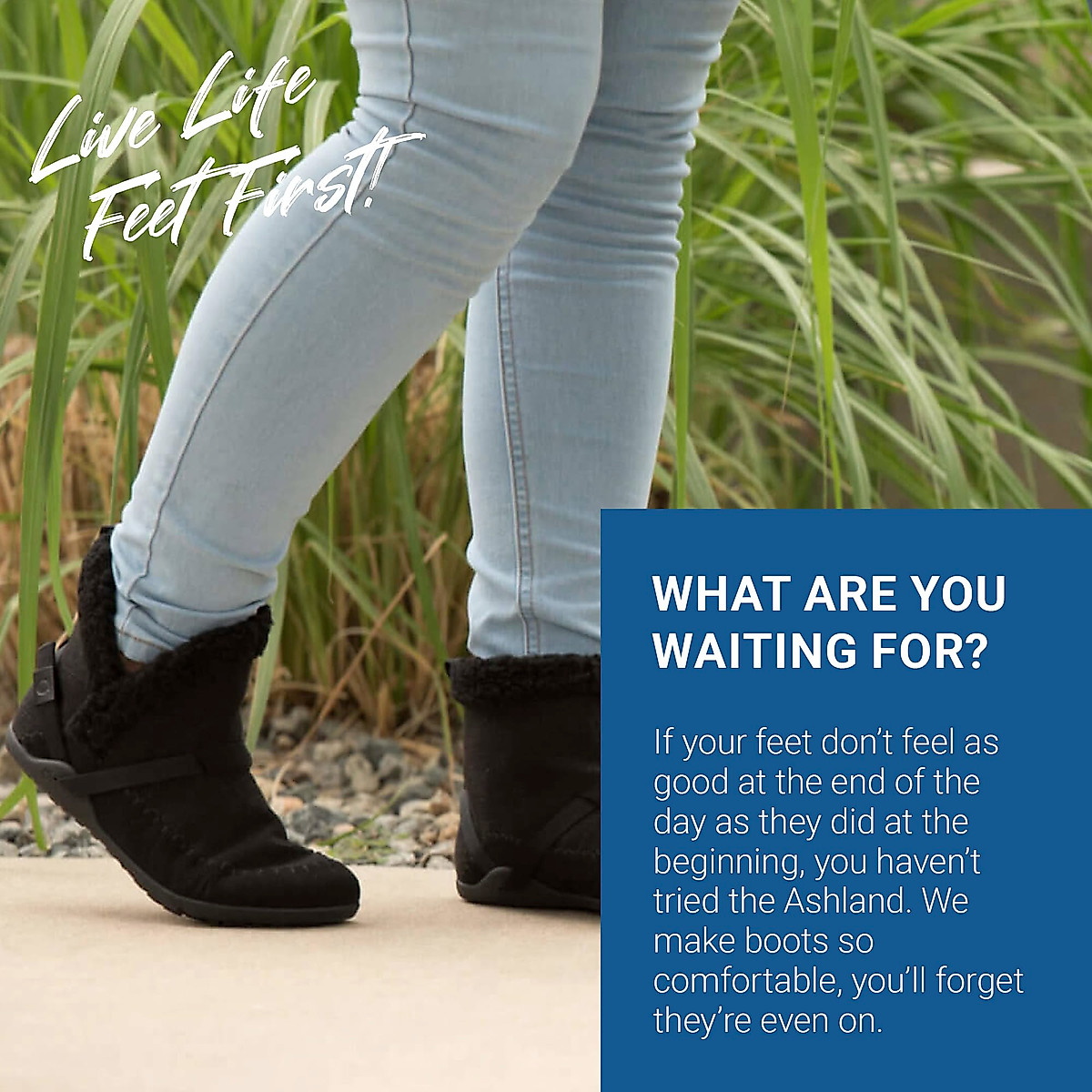 Xero Shoes Ashland Women’s Fall Boots, Vegan Casual Boots with a Soft Hemp Upper and a Cozy Faux Shearling Collar - Black, Size 8