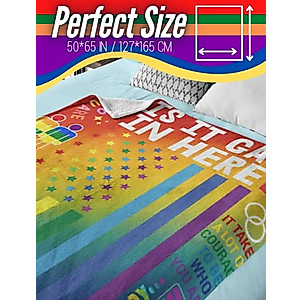 InnoBeta LGBTQ Blanket, LGBT Gifts for Gay, Lesbian, Transexual, Friends, Besties, Gay Pride, Rainbow, Soft Throw Blanket, 50x65 Inches, Gay