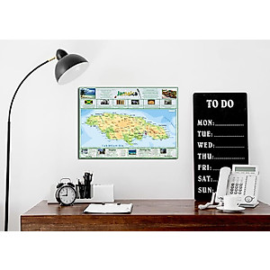 Pictorial Map of Jamaica - 23.4 x 16.5 inches - Paper Laminated