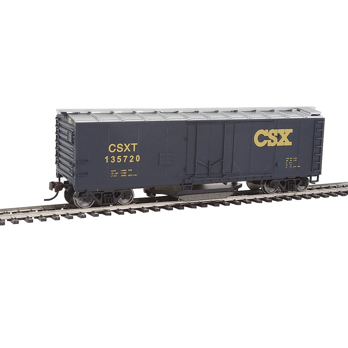 Walthers Trainline 40-Foot Plug-Door Track Cleaning Boxcar CSX 135720, HO Scale