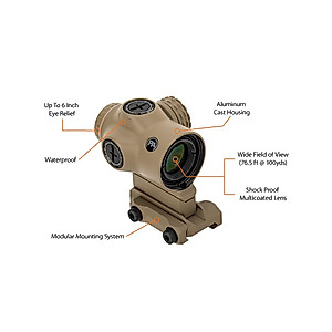 Primary Arms SLX 1X MicroPrism with Red Illuminated ACSS Cyclops Gen II Reticle - Flat Dark Earth