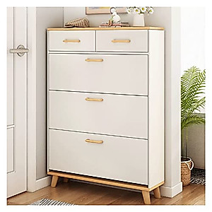 KIZQYN Shoe Storage Cupboard Flip-Flop Shoe Cabinet Ultra-Thin Home into The Doorway Multi-Functional Simple Storage Multi-Layer Shoe Rack Shoes Storage Cabine (Size : 90x24x134cm)