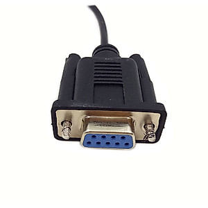 Qaoquda DB9 9 Pin Female to 3.5mm Male Plug Serial Cable RS232 to 1/8 inch Conversion Cable Cord- 6FT/1.8M