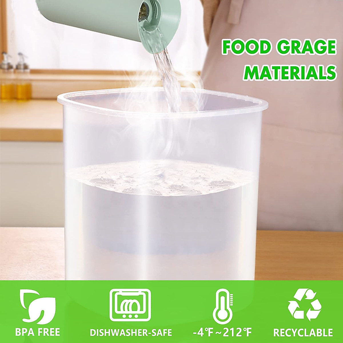 TBMax Airtight Food Storage Container -10 Lbs / 5.3QT Rice Container with Easy Seal Lid & Measuring Cup for Flour, Cereal, Dry Food Storage and Kitchen Pantry Organization