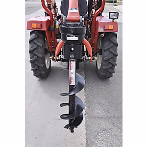 Tool Tuff Pole-Star 400 3-Point Tractor Post Hole Digger for Compact/Sub-Compact/Cat 0 Tractors with 6" 9" & 12" Augers.