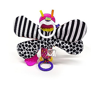 Lamaze Clip On Car Seat and Stroller Toy - Fifi the Firefly - Crinkle Car Seat Toys and Stroller Toys - Sensory Toys for Babies - Travel Toys for Car - Infant Toys Ages 0 Months and Up