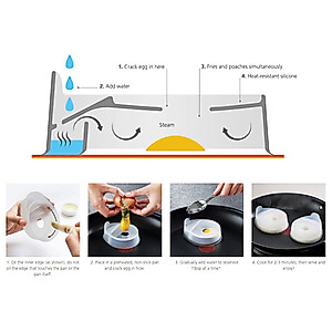 Joseph Joseph Froach Pods Silicone Rings for Making Healthier Fried Eggs, 2-piece, Clear