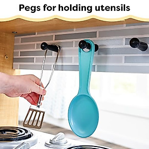 KidKraft Uptown Natural Wooden Play Kitchen with Play Phone, Chalkboard & Towel Rack, Gift for Ages 3+