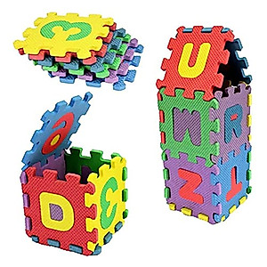 Baby Foam Play Mat Baby Play Mat 36pcs DIY Puzzle Play Mat Eva Foam Baby Soft Developing Floor Pad Crawling Rugs Digital and Letter Play Mat for Babies.