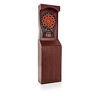 Arachnid Cricket Pro 800 Standing Electronic Dartboard with Cherry Finish, Regulation 15.5” Target Area, 8-Player Score Display and 39 Games Brown