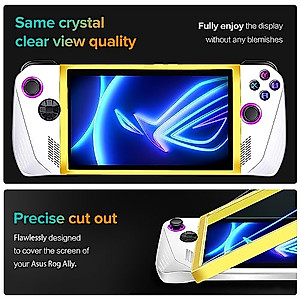ivoler [2 Pack] Screen Protector Tempered Glass for ASUS ROG Ally Gaming Handheld 7 inch 2023 with [Alignment Frame], Transparent HD Clear Anti-Scratch Screen Protector for ASUS ROG Ally Gaming Handheld-7 inch