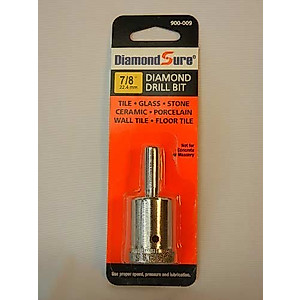 7/8" Inch 22.4 mm DiamondSure Diamond Drill Bit Hole Saw for Glass, Tile, Granite, Ceramic, Porcelain, Stone