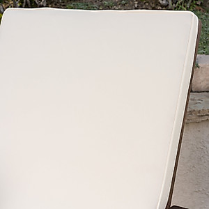 Christopher Knight Home 304347 Louise Outdoor Acacia Wood Rocking Chair (Set of 2), Dark Brown/Cream Cushion