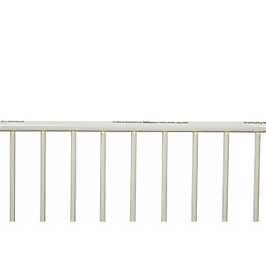 LA Baby Arched Metal Compact Crib White