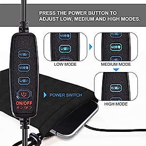 COOWOO Cellphone Heating Bag Case Fast Warming USB Smart Phone Warmer Pouch Prevent Auto Switching Off in Extremely Cold Condition Fits to Universal Mobile Phones Black