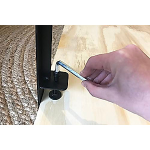 Shepherd Hardware 16" Adjustable Fit Table Clamp Legs, Black