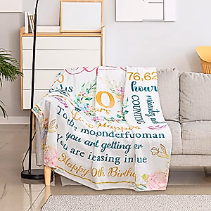 90th Birthday Decorations for Women,90th Birthday Gifts for Women,Best 90th Birthday Gifts,Happy 90th Birthday Decorations for Her,Wife,Sister,Friend,Soft Throw Blanket 50" X 60"