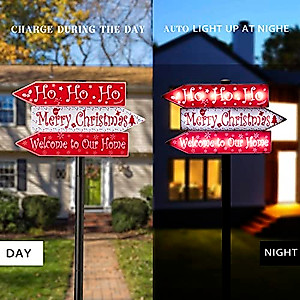 shumi Christmas Solar Pathway Lights Outdoor,24 LED Lights Xmas Decorative Yard Sign Outdoor Stakes Lights Waterproof for Patio, Garden, Lawn Decoration
