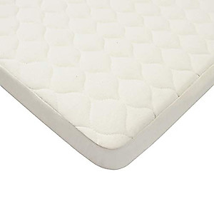 TL Care Waterproof Pack N Play Playard Mattress Protector, Quilted Fitted Protector Pad Cover Made with Organic Cotton Top Layer, 39" x 27"