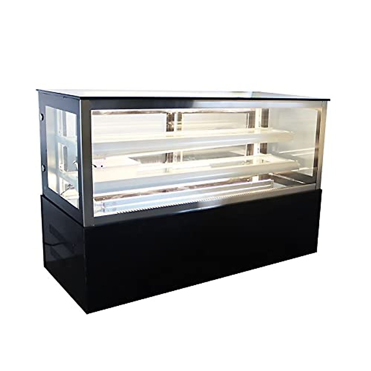 HayWHNKN 47inch Pastry Refrigerator Display Case Countertop with Humidification Function Bakery Display Case Cabinet Countertop Right Angle Back Door Three Layers 220V