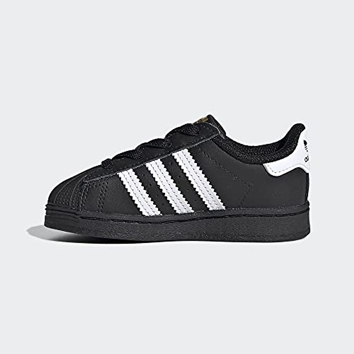 adidas Originals Kids Superstar Sneaker, Black/White, 10 US Unisex Toddler