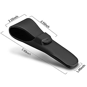 2 Pack Silicone Razor Travel Case for Most Manual Razor Safety Razor Cover Compatible with Gillette Razor Parker Razor Merkur Razor (Blue+Black)