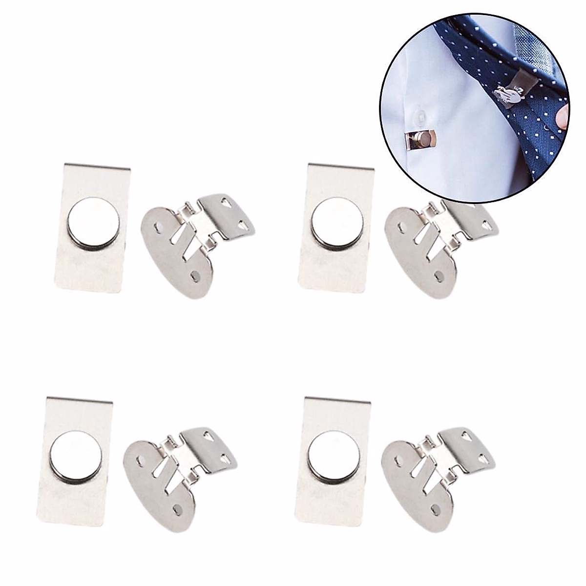 Generic Tie Stay, Invisible Magnetic Tie Stay,Tie Clip,Magnetic Tie Clips for Men Invisible,Men's Suit Jacket Stainless Steel Magnetic