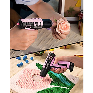 EZARC Cordless Hot Glue Gun, 15s Heating Fast Glue Gun Kit with 30 Pcs Mini Glue Gun Sticks, Automatic-Safety-Power-Off, Built-in 2500 mAh Lithium-ion for Art, Crafts, Decorations, Home Repairs