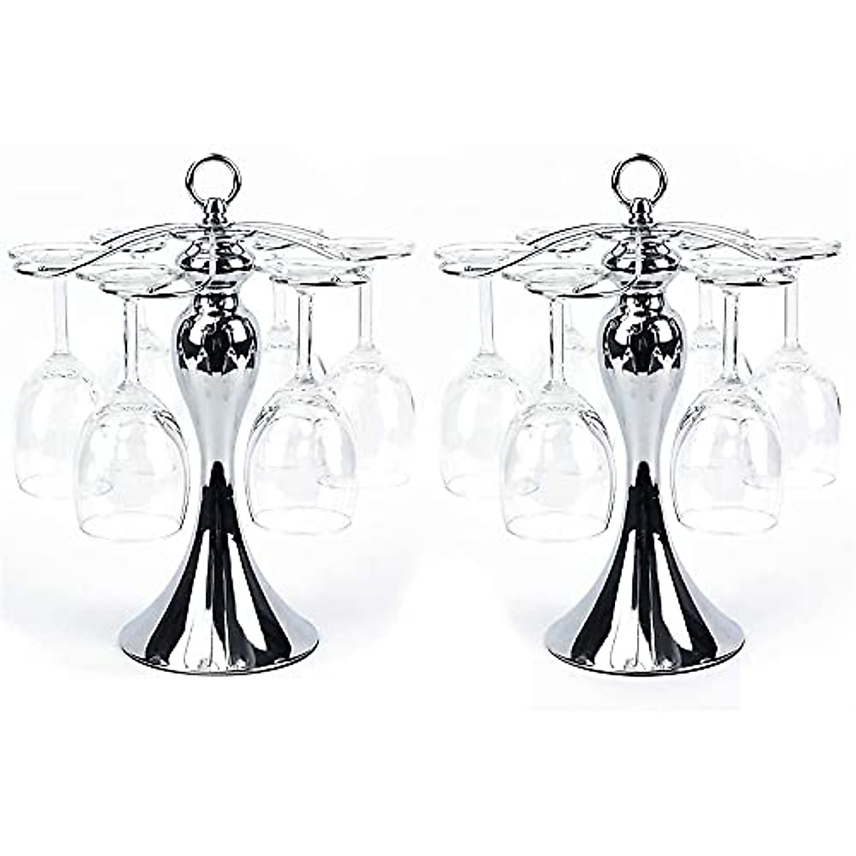 Wine Glass Rack Home Wine Rack Wine Glass Rack Hanging Upside Down Wine Cabinet Wine Rack Goblet Rack Ornaments(2 Pcs）
