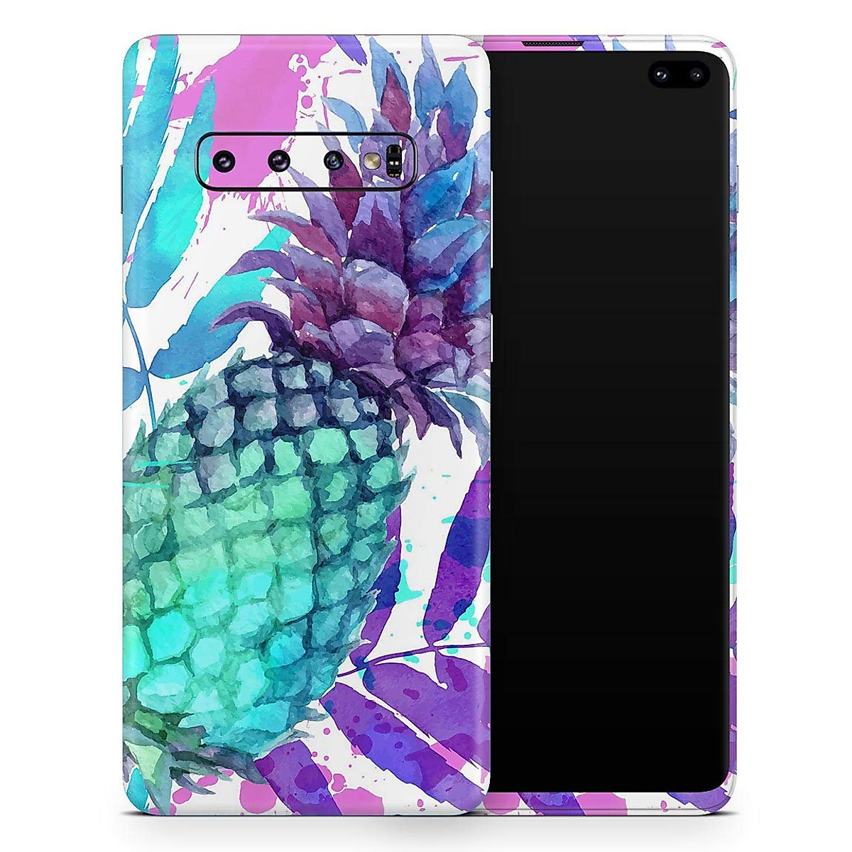 DesignSkinz Tropical Summer Pineapple v1 Protective Vinyl Decal Wrap Skin Cover Compatible with The Samsung Galaxy S20 (Screen Trim & Back Glass Skin)