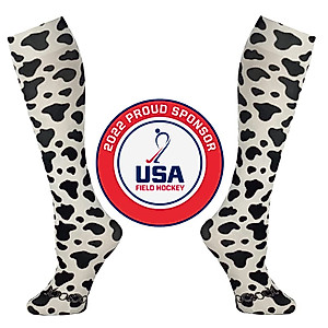 Hocsocx How Now Cow Performance Liner Socks Moisture Wicking Protection for Field Hockey Soccer Ski Horseback Riding | Medium