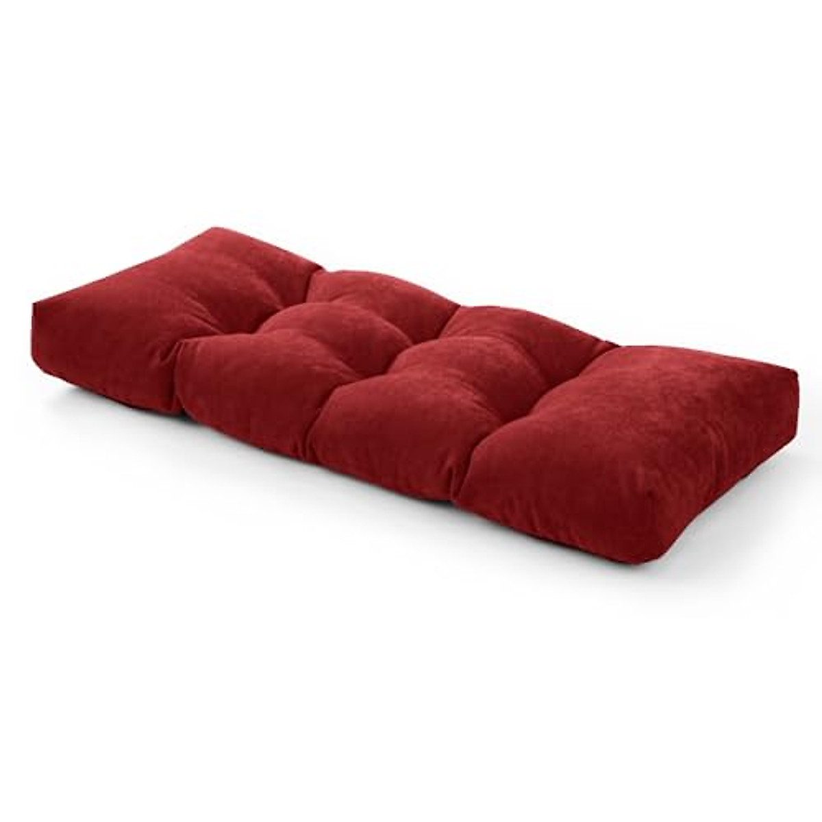 ROFIELTY Bench Cushion 36X14 inch, Indoor/Outdoor Anti-Slip Tufted Swing Seat Cushion, Comfortable Window seat Cushions Indoor, Piano Bench Cushions. (Burgundy, 36x14x4)