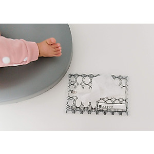 Butipods Reusable Wet Wipe Pouch Slim Case Travel Clutch Holder | Refillable Portable Baby Wipes Dispenser Container | Wipes Stay Moist | Great for Hand and Face Wipes, Set of 2 (Black Ovals & Rings)