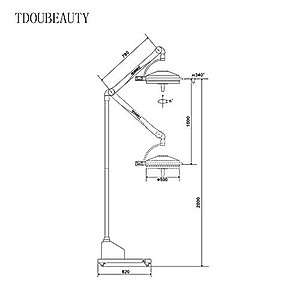 TDOUBEAUTY 108W Mobile AC LED Dental Exam Light Shadowless Lamp KD-2036L-3