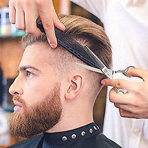 JASON 6 Inch Lefty Barber Thinning Shears for Hair Cutting Professional 30 Teeth Salon Blending Scissors Hairdressing Scissor JP 440C Texturizing Shears for Men Women