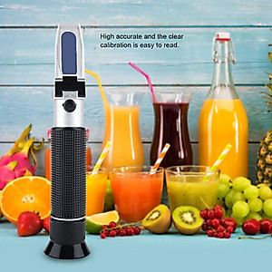 Estink Brix Refractometer, Professional 0~10% Brix Refractometer Portable Jam Beer Milk Fruit Juice Sugar Tester Meter for Beer, Fruit Juice, Milk, Jam, Honey