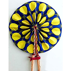 African Fabric Handfans