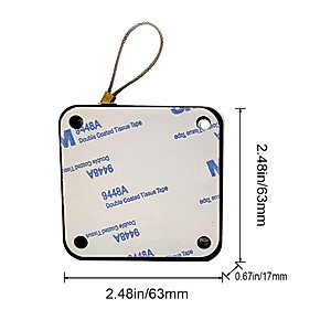 HENGXIA Punch-Free Automatic Sensor Door Closer, 3 Pack Multifunctional Door Closer, Residential Commercial Auto Door Closer with Steel Drawstring (Black & White)(Stainless Steel） (Square)