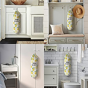 Hglian Lemon Grocery Bags Holder Dispenser Wall Mount Plastic Bag Holder Garbage Shopping Trash Bags Storage Carrier Organizer,Cute Lemon Home Kitchen Décor, Gifts for Women Mom Wife