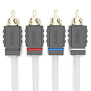 DS18 MOFCR-6FT.4CH 6 Foot 4 Channel Waterproof OFC Marine RCA Audio Interconnect Stereo Cable - 6 Feet