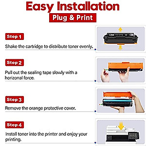 ONLYU Compatible Toner Cartridge Replacement for Canon 046 MF733Cdw 046H CRG-046H for Color ImageCLASS MF733Cdw MF731Cdw MF735Cdw LBP654Cdw MF733 Printer Ink (2 Black Yellow Magenta Cyan, 5 Pack)