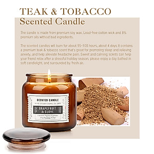 2 Pack Large Amber Grapefruit Candles for Home Scented - Mothers Day 32oz Candles Gifts for Women, Glass Jar Candles Gifts Sets for Women Girlfriend, Candles for Holiday Gifts -Amber