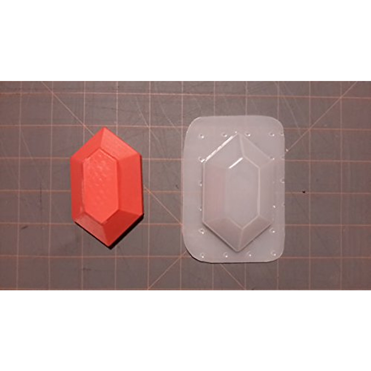 Gemstone Plastic Mold, Resin Mold, Soap Mold, polymer clay mold, gem mold, stone mold, nerd mold, jewelry mold, gamer mold, flexible mold (Mega)