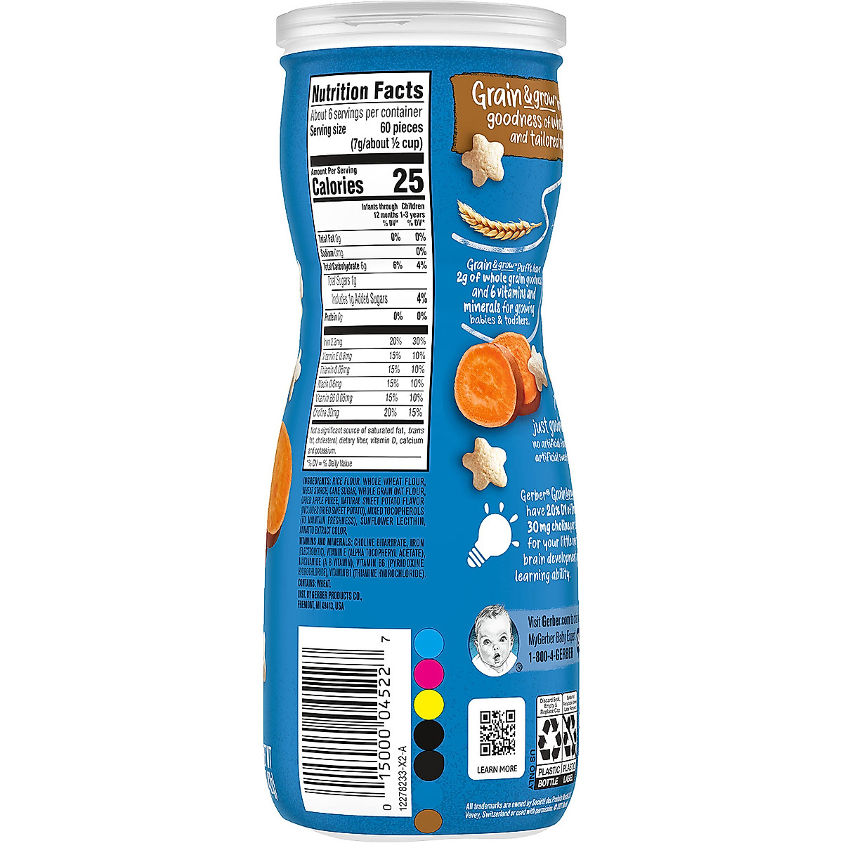 Gerber Graduates Puffs Sweet Potato 1.48 Ounce (Pack of 1)