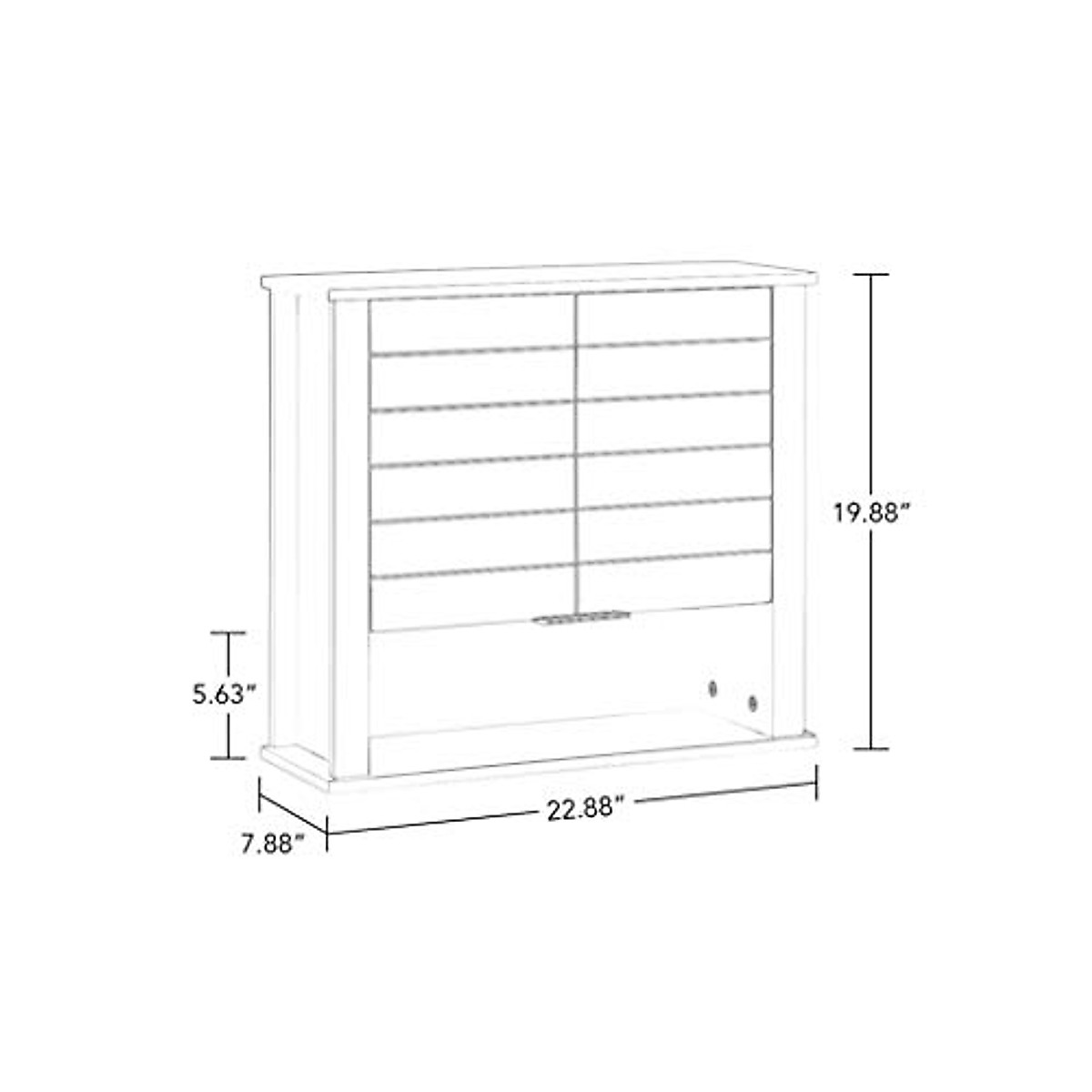 RiverRidge White Madison Collection 2-Door Wall Cabinet