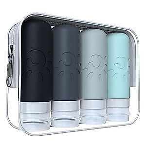 Zafit Travel Bottles for Toiletries, TSA Approved Travel Containers 3oz Leak Proof Travel Tubs Refillable Liquid Travel Accessories for Shampoo Conditioner Lotion Body Wash(Multicolored A)