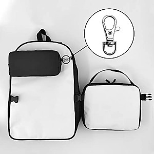 Qxohuow Anime School Backpack - Bookbag with lunch bag, Youth Shoulder Bags, Perfect for Daily Use and School Activities