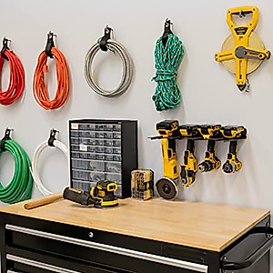 StoreYourBoard Electric Drill Storage Rack, Holds 4 Drills, Hanging Wall Mounted Organizer for Garage, Home, Workshop, Shed